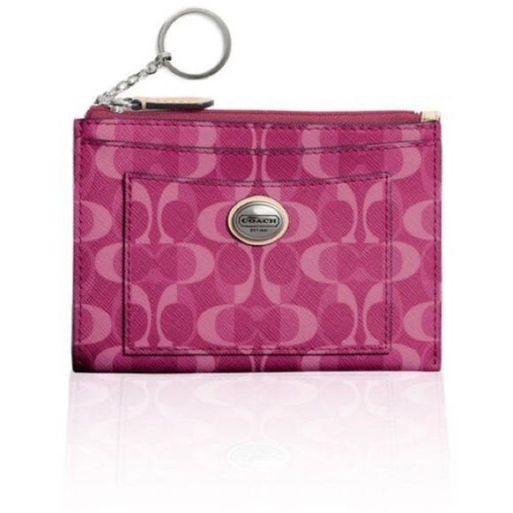 Coach | Bags | Coach Peyton Dream C Signature Logo Medium Wallet Key ...